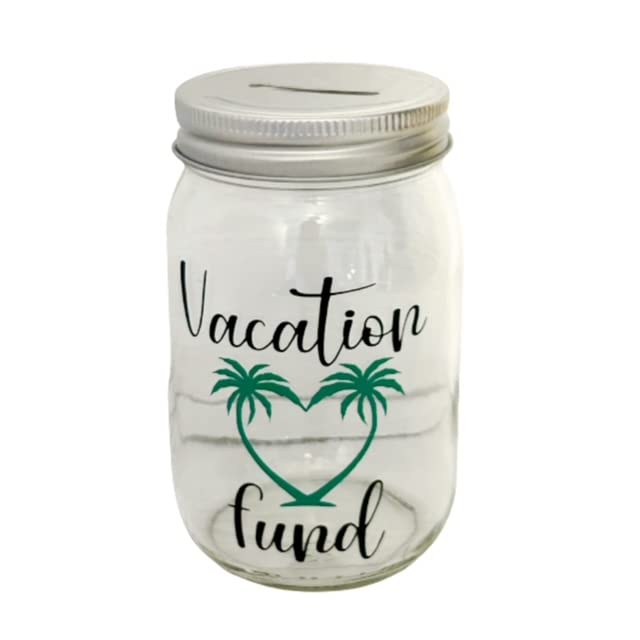 Amazon.com: Vacation Fund, Vacation Savings Mason Jar Bank, Piggy Bank ...