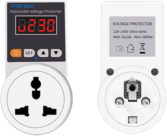 Amazon.com: AC 220V 16A Automatic Adjustable Voltage Surge Protector ...