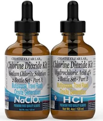 Crystal Clear Lab Chlorine Dioxide -Pure CDS Set Single-Drop Bottles ...