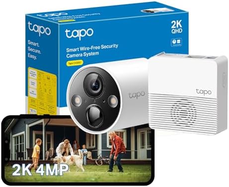 Tapo 2K QHD Wireless Outdoor Security Camera, 1-Cam with Hub included ...