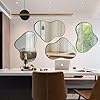 Amazon.com: POZINO Irregular Wall Mirror, Asymmetrical Frameless Mirror ...