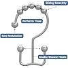 Amazon.com: Titanker Shower Curtain Hooks Rings, Rust-Resistant Metal ...