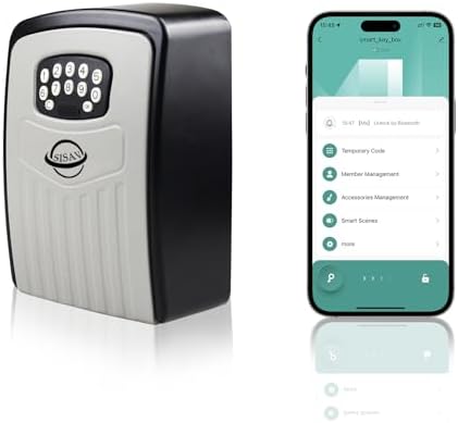 Amazon.com: WeHere Key Lock Box Wall Mount, Half Remote Unlock Smart ...