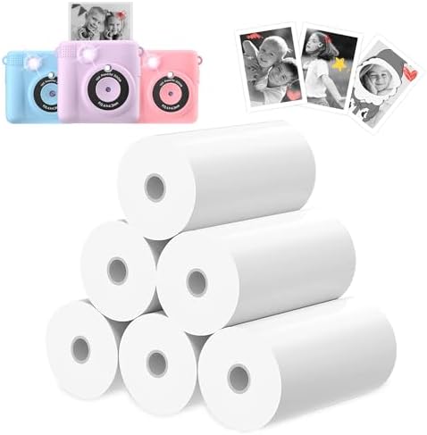 Kids Instant Print Camera Photo Papers, 6 Rolls, 2.2Inch, BPA Free ...