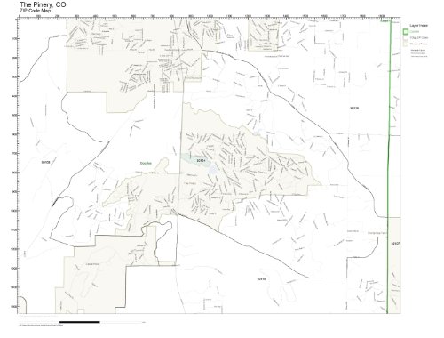 Amazon.com : ZIP Code Wall Map of The Pinery, CO ZIP Code Map Laminated ...