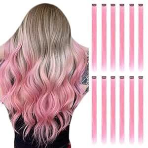 Amazon.com : Colored Hair Extensions Clip in for Kids Girls Women ...
