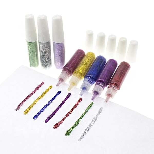 Pass & Play Multicolor Glitter Sparkle Glue Tubes : Pack of 12pcs ...
