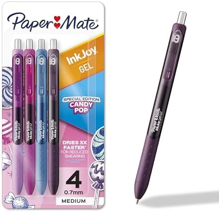 Paper Mate InkJoy - Bolígrafos de gel, colores Candy Pop, punta mediana ...