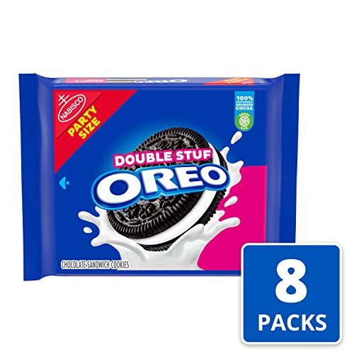 OREO Double Stuf Chocolate Sandwich Cookies, Party Size, 8 - 26.7 oz ...