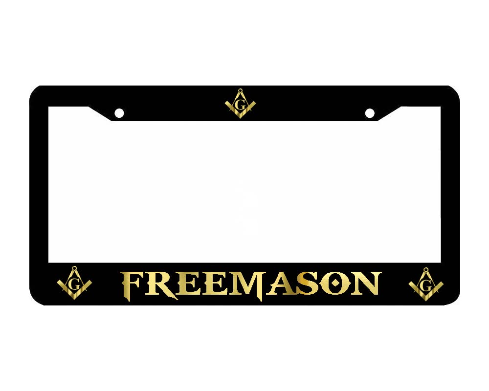 Amazon.com: Masonic License Plate Novelty Frame Freemason Emblem ...