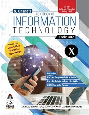 S. Chand's Textbook of Information Technology for Class X (Code 402) : Amazon.in: Books