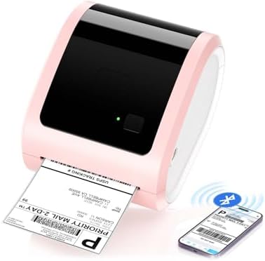 4x6 Wireless Bluetooth Thermal Label Printer for Shipping Package and ...