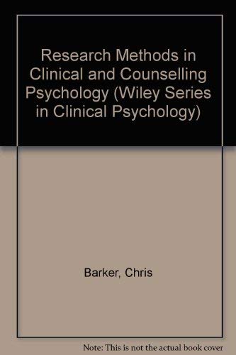 Amazon.com: Research Methods in Clinical and Counselling Psychology ...
