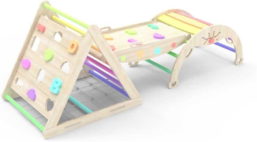 Amazon.com: 12 in 1 Pikler Triangle Set with Cushion Montessori ...