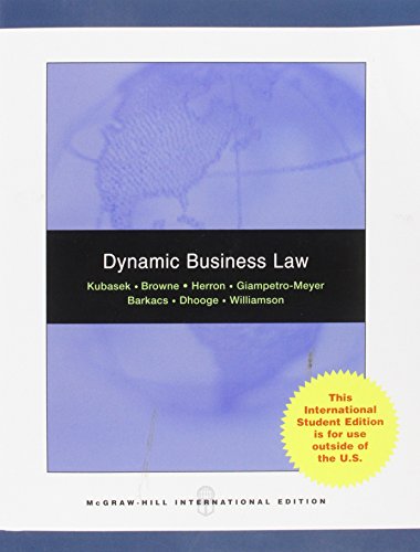 Dynamic Business Law | NancyKubasekのあらすじ・感想 - ブクログ