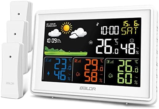 Amazon.com : Weather Stations Wireless Indoor Outdoor with Multiple ...