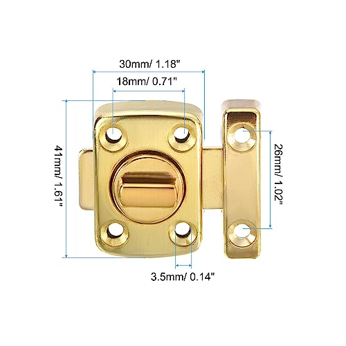 PATIKIL Door Swivel Bolt Latch 1.61″ x 1.18″, Zinc Alloy Security Door ...