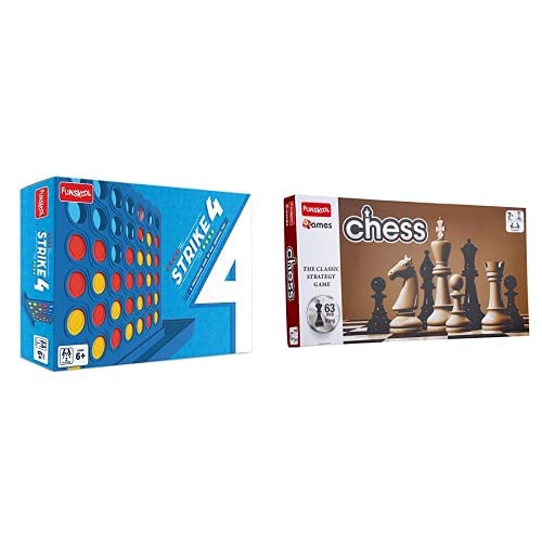 Buy Funskool Games - Strike 4, Classic disc Dropping Game, Get 4 in a ...