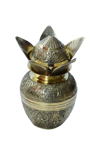Shiv emporium Mandir Decor Brass Kalash, Home Decor Temple Kalash ...