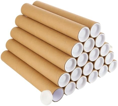 Amazon.com : 20 PCS Cardboard Tubes Poster Tube Postal Tubes Heavy Duty ...