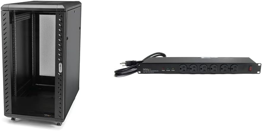 Amazon.com: StarTech.com 22U Server Rack Cabinet with Secure Locking ...