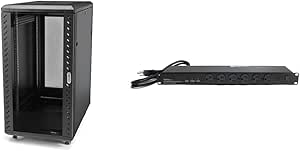 Amazon.com: StarTech.com 22U Server Rack Cabinet with Secure Locking Door & com 16 Outlet ...