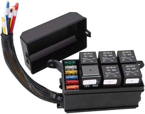 Amazon.com: 12V Relay Fuse Box，Pre-wired Auto Replacement Fuse Holders ...