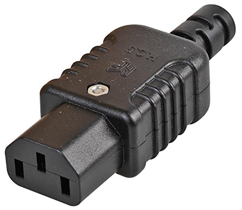 Pro Elec HC.5 BLK Rewireable In-Line IEC C13 Socket with Solder/Screw ...