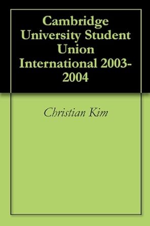 Cambridge University Student Union International 2003-2004 (English ...