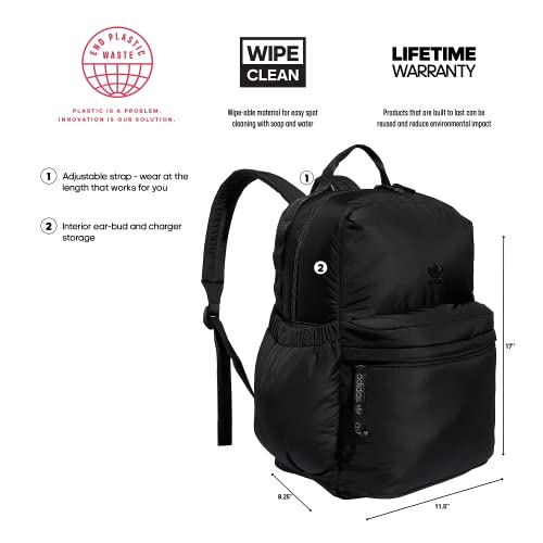 Buy adidas Originals Puffer Backpack, Black, One Size, Puffer Backpack ...