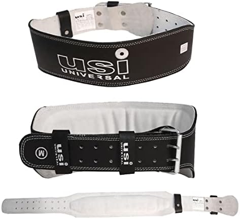 Buy USI UNIVERSAL Padded Weight Lifting Belt, 790SL6 Leather & Metal ...