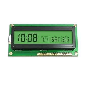 LCD 16x2 Alphanumeric Character Display Module - 16 Pin Green/Yellow Backlight (JHD162A) for ...