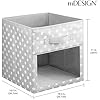 mDesign Set of 4 Cube Storage Boxes – Fabric Storage Boxes with Viewing ...