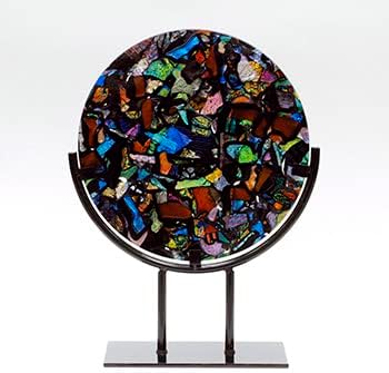 Amazon.com: 8 Inch Round Black Wrought Iron Metal Art Craft Display ...