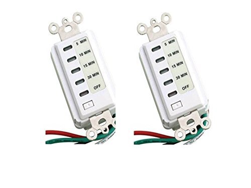 Bathroom Fan Auto Shut Off 30-15-10-5 Minute Preset Countdown Wall ...