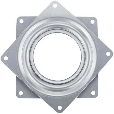 DNDGDLUA 360° 4" Square Silver Galvanized Steel Turntable Turntable for ...