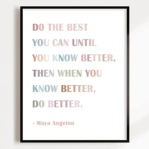 Amazon.com: Motivational Wall Art - Maya Angelou Quote Poster ...