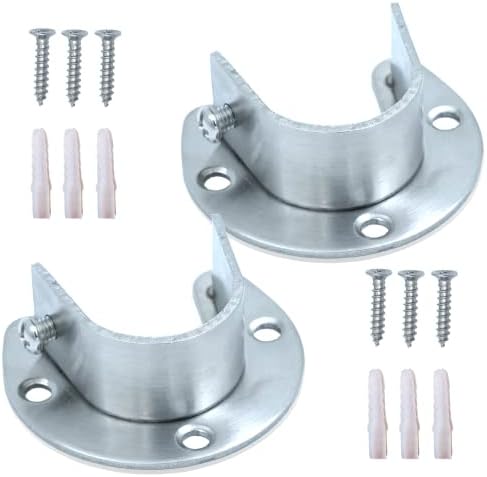 Quality Den Flange Rod Holder, Wardrobe Rail Bracket 2Pcs – Wardrobe ...