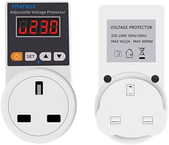 Amazon.com: AC 220V 16A Automatic Adjustable Voltage Surge Protector ...