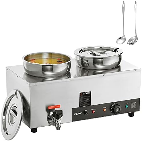 Amazon.com: Valgus Commercial Stainless Steel Bain Marie Food Warmer 2 ...