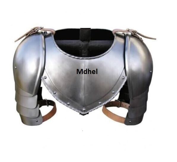Amazon.com: Medieval gorget and pauldron set Large medieval armor set ...
