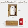 Amazon.com: BWODYAY Acacia Wood Decorative Box with Lid, Small Jewelry ...