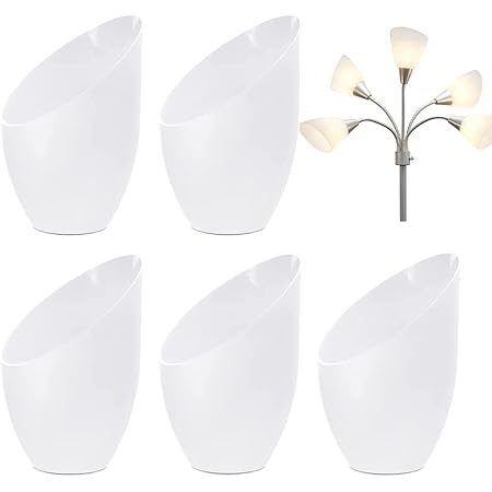 Vaguelly 5 Pieces White Frosted Lampshade Fixtures Replacement Shades ...