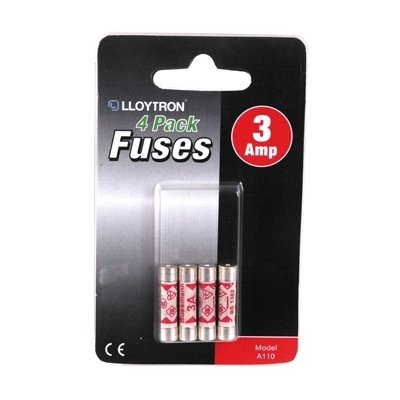 3 Amp Fuses - (Pack of 4): Amazon.co.uk: DIY & Tools