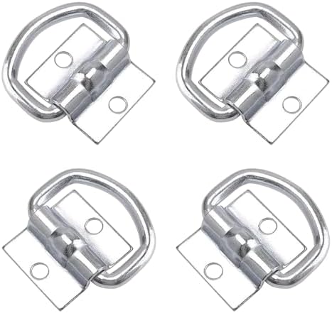 4 Pack D-Ring Tie Down Anchors, Capacity Steel D-Ring Cargo Tie Downs for Trailer Truck Boat Car ...