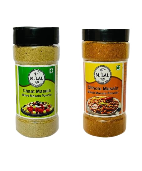 M. Lal Chhole Masala & Chaat Masala - Combo Pack | 100% Pure & Hygiene ...