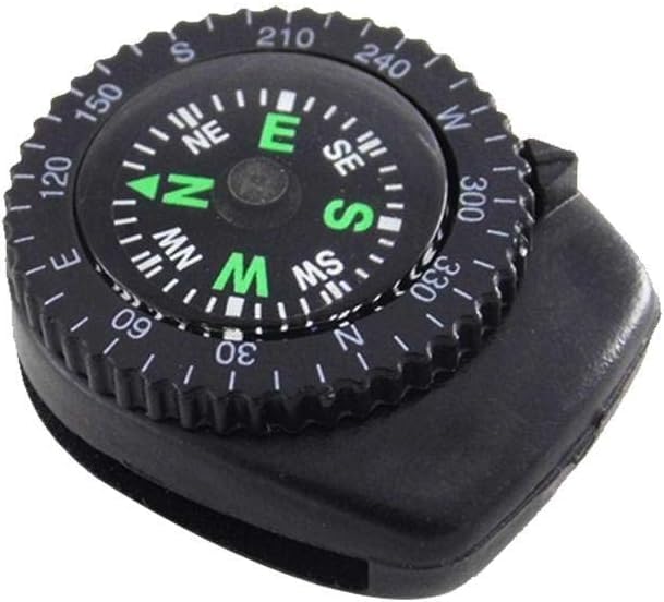Black Micro Wrist Compass Orienteering Small | Watch Band Portabal Gold ...