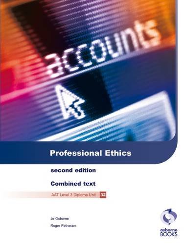 Professional Ethics (AAT/NVQ Accounting S.): Amazon.co.uk: Osborne, Jo ...