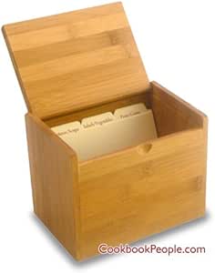 Amazon.com: 4x6 Bamboo Recipe Card Box : Home & Kitchen