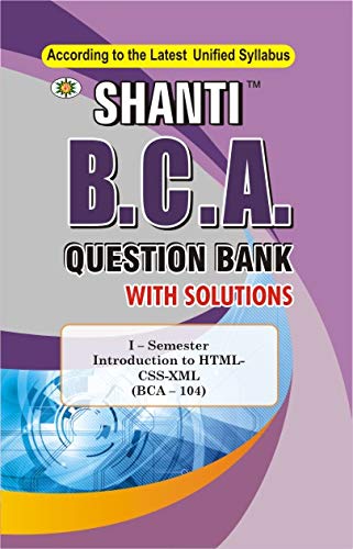 Introduction To Html Css Xml Bca I Semester Mr Aditya Kumar Amazon